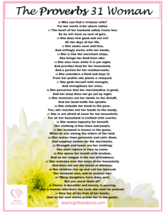 Proverbs 31 Woman Printable - Sharing Life and Love
