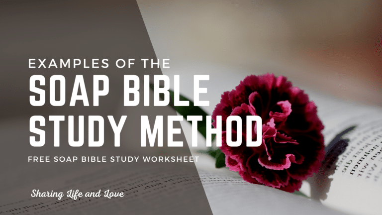 Awesome SOAP Bible Study Examples with FREE SOAP PDF - Sharing Life and ...