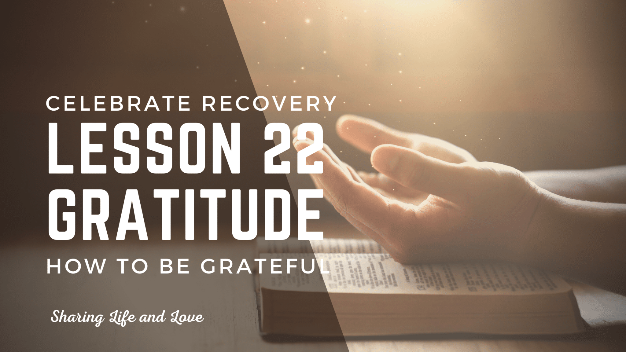 Celebrate Recovery Lesson 22: Gratitude (Free Study Guide) - Sharing ...