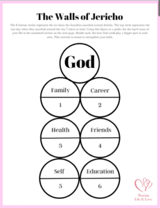The Walls of Jericho Worksheet - Sharing Life and Love