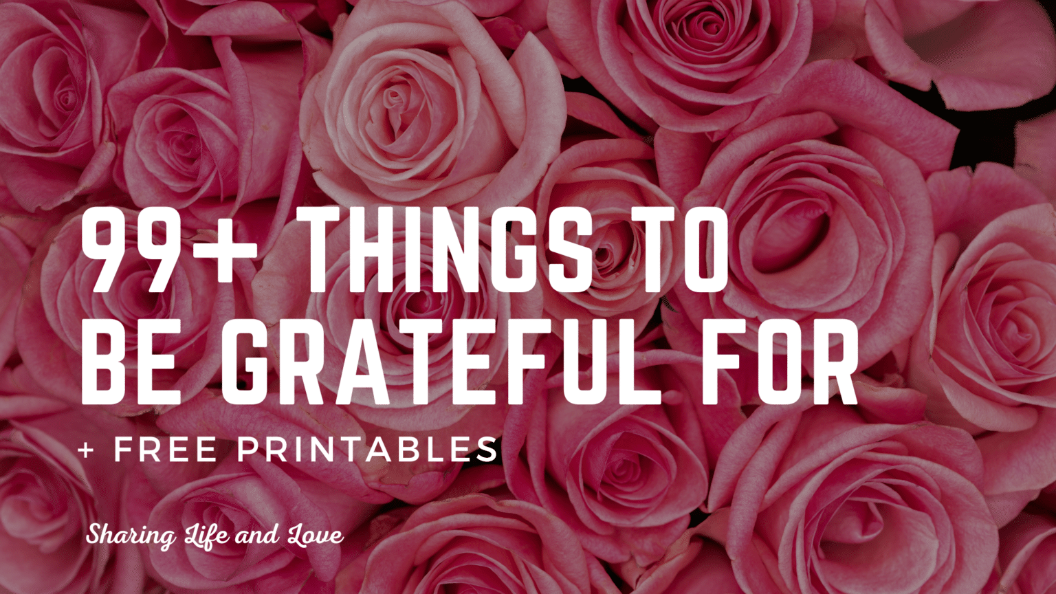 Over 99 Things to Be Grateful For In Life + Many Free Printables ...